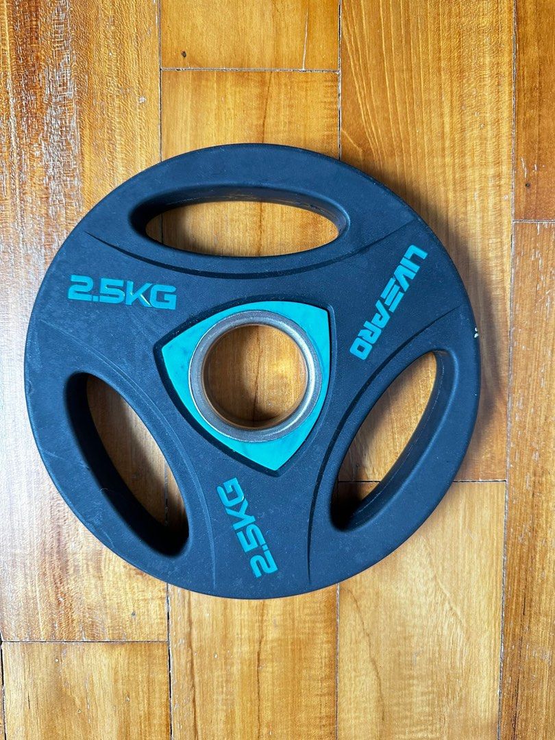 Olympic tri-grip urethane weight plates, Sports Equipment, Exercise ...