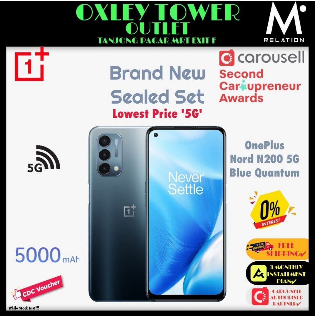 OnePlus N200 5G Blue 64 GB, Mobile Phones & Gadgets, Mobile Phones ...