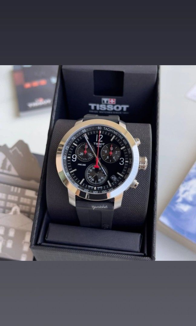 ORIGINAL Tissot T-Sport Tachymeter PRC 200 Chronograph Quartz T114.417.17.057.00, Men's Fashion ...
