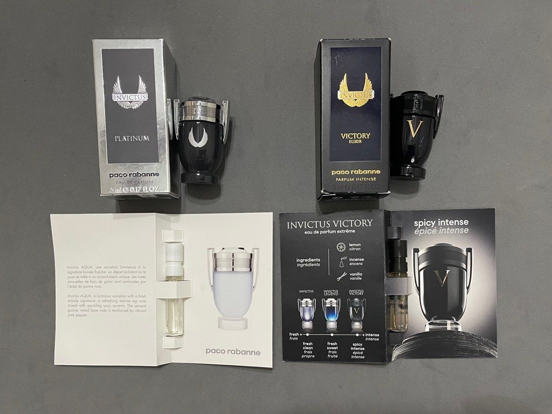 Paco Rabanne Invictus Perfume & Flankers Rare Set Samples & Mini ...