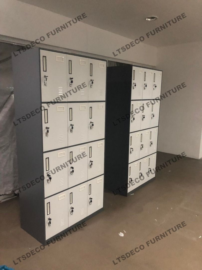 PARTITION NEW STEEL LOCKER 12DOOR OFFICE PARTITIONS, Furniture & Home ...