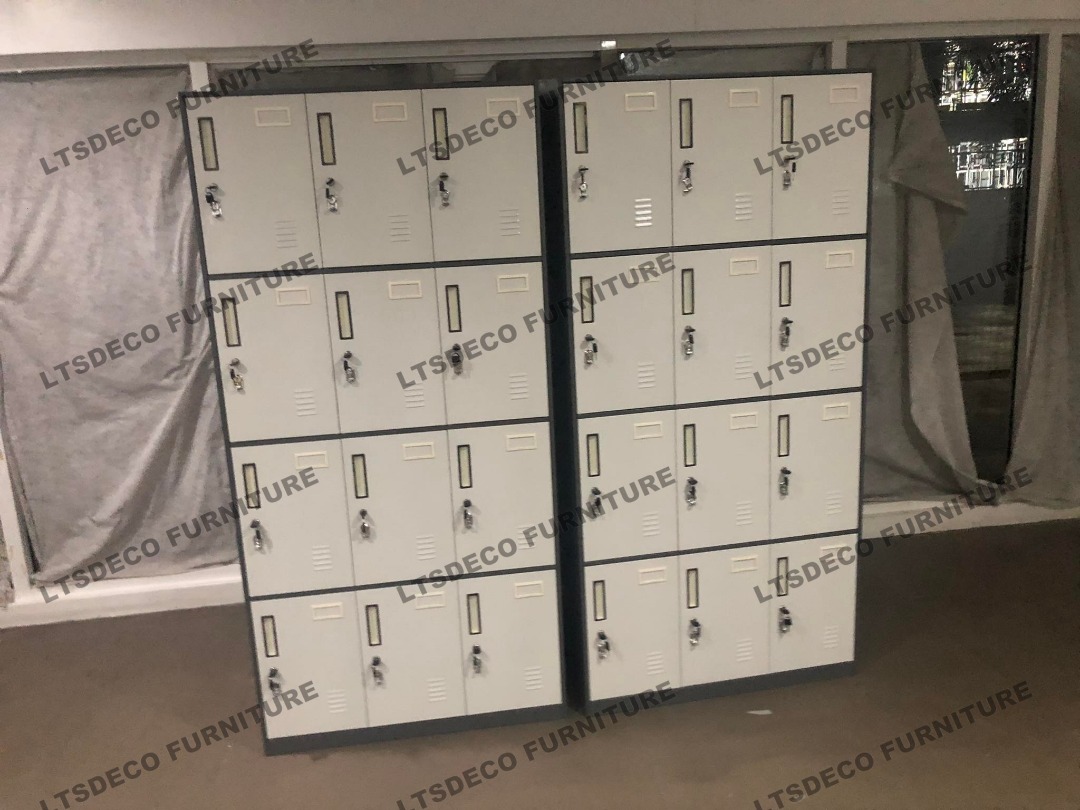 PARTITION NEW STEEL LOCKER 12DOOR OFFICE PARTITIONS, Furniture & Home ...