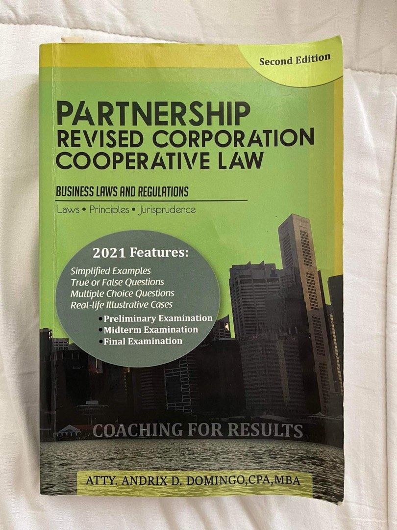 Partnership Revised Corporation Cooperative Law 2nd Edition on Carousell