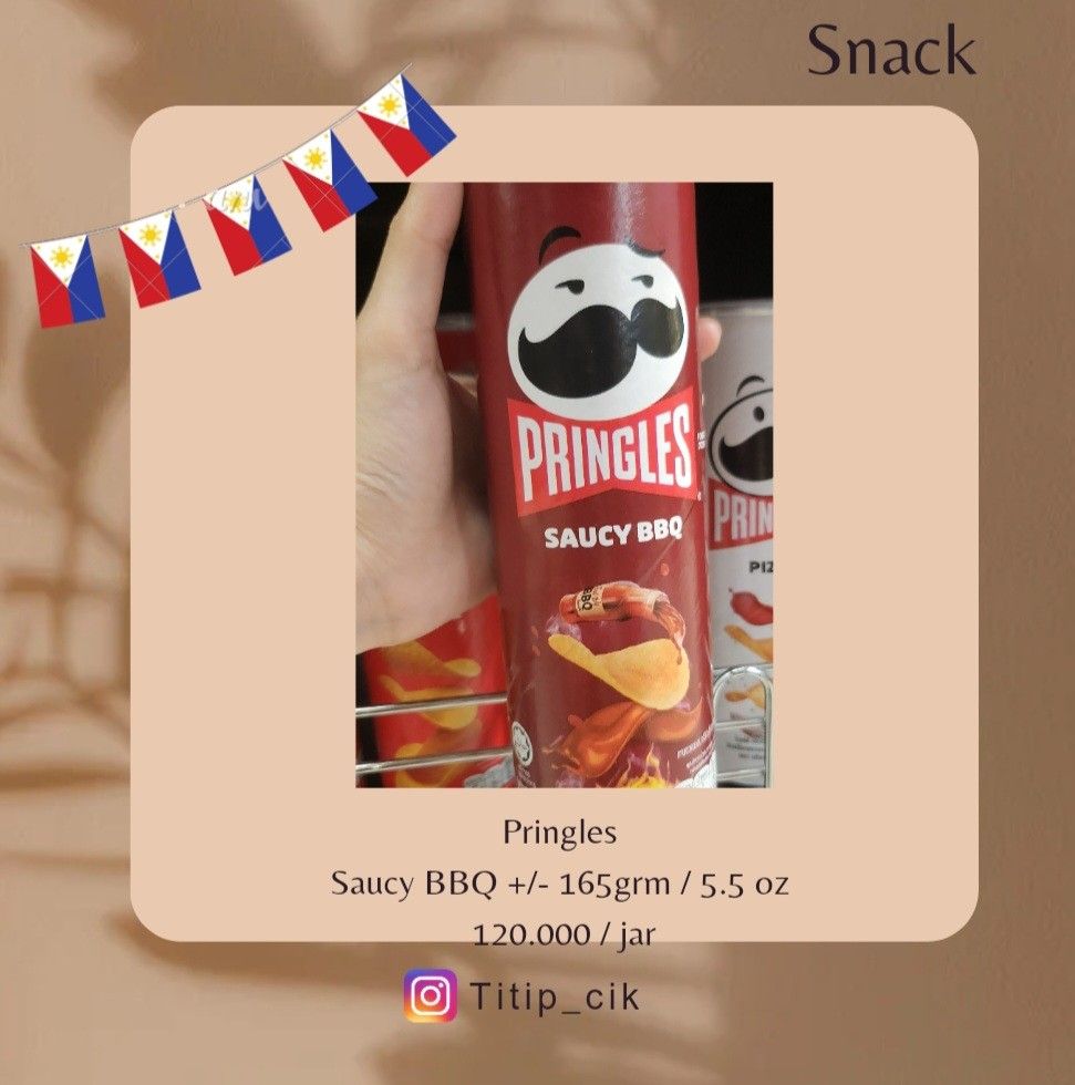 Pre order pringles pizza snack camilan cemilan import, Makanan ...