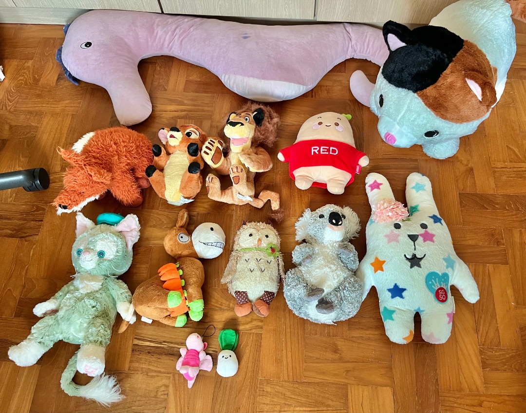 Preloved stuff animals bundle including Disney, jellycat, Craftholic ...