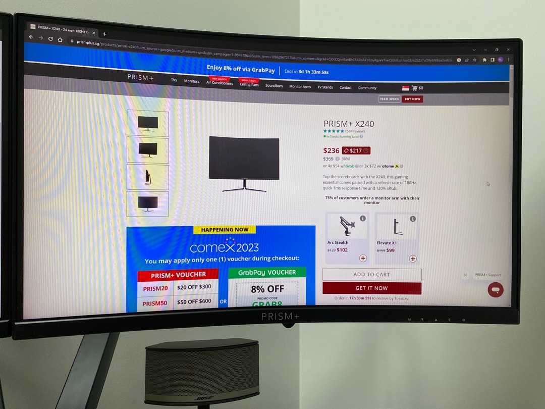 Prism x240 Gaming Monitor, Computers & Tech, Parts & Accessories ...