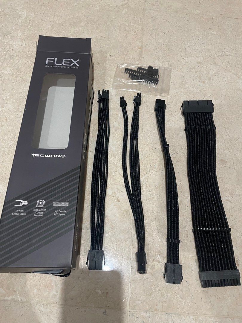 PSU extension cables Tecware flex, Computers & Tech, Parts ...