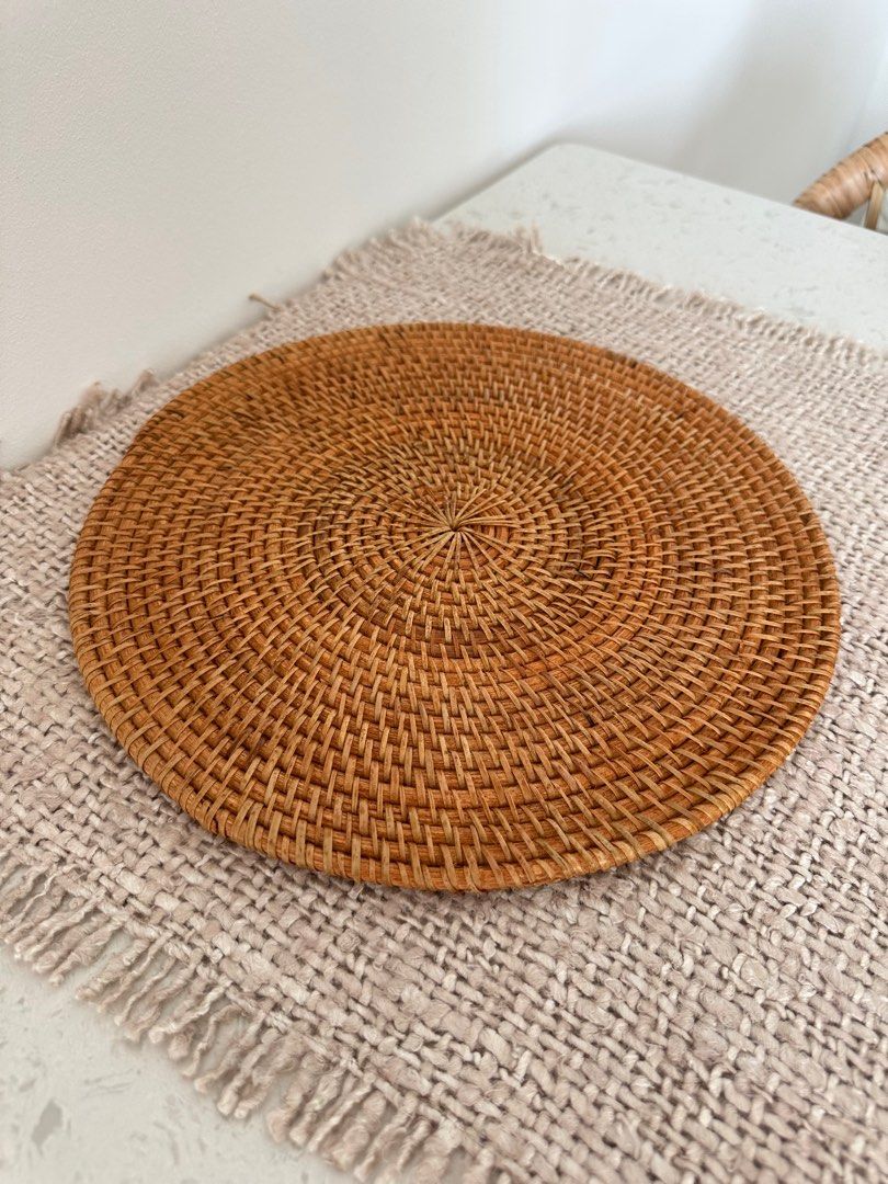 Rattan Table Mats x 4, Furniture & Home Living, Kitchenware & Tableware ...