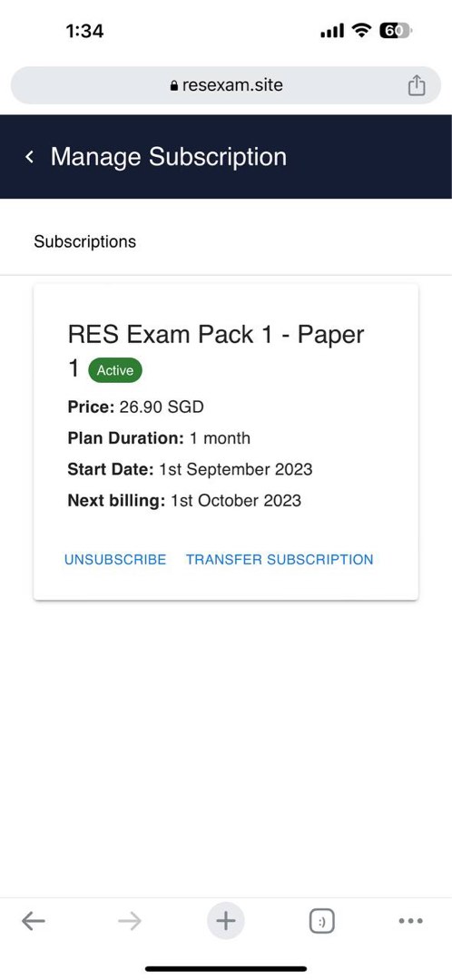 RES EXAM Practice RESEXAMS.SG Paper 1 Practice Questions 1 Month ...