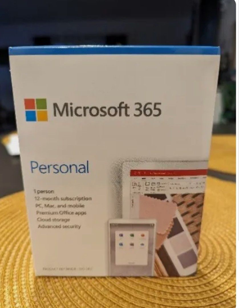 Retail Box Microsoft 365 Personal & 365 family Microsoft Office 1 year ...
