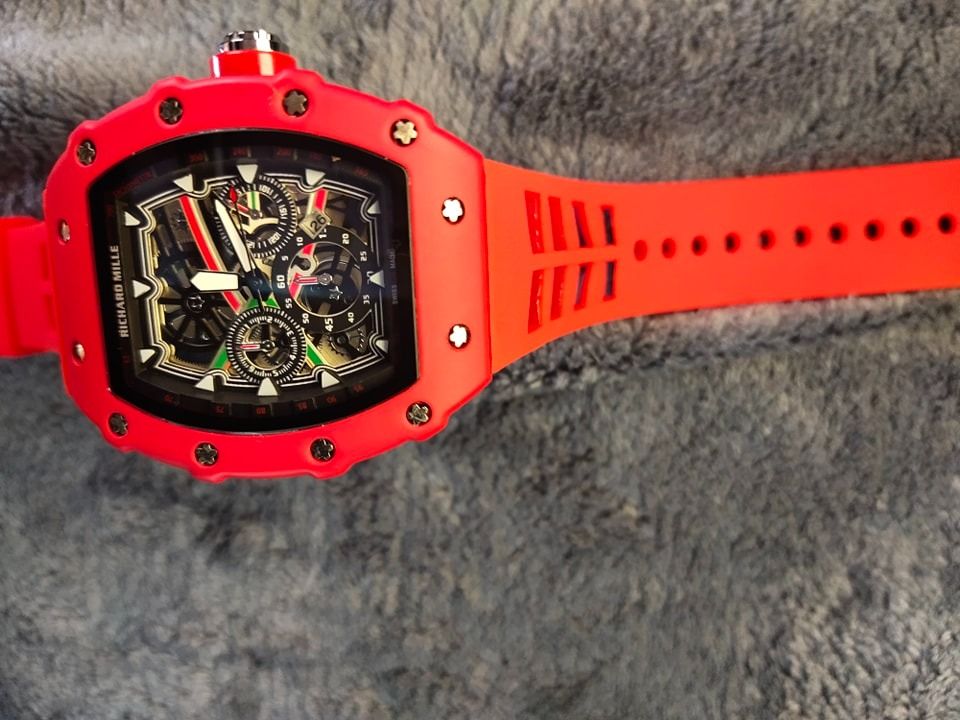 Richard Mille RM35-01 FM Rafael Nadal Red Men's Watch Black Face 50mm x ...
