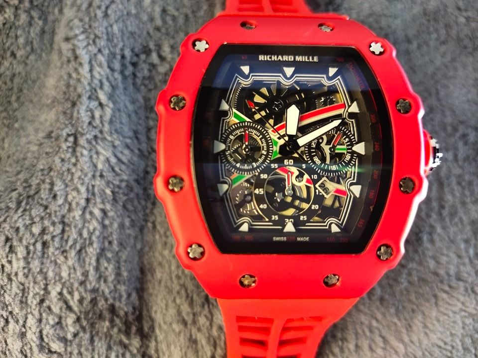 Richard Mille RM35-01 FM Rafael Nadal Red Men's Watch Black Face 50mm x ...