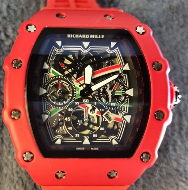 Richard Mille RM35-01 FM Rafael Nadal Red Men's Watch Black Face 50mm x ...