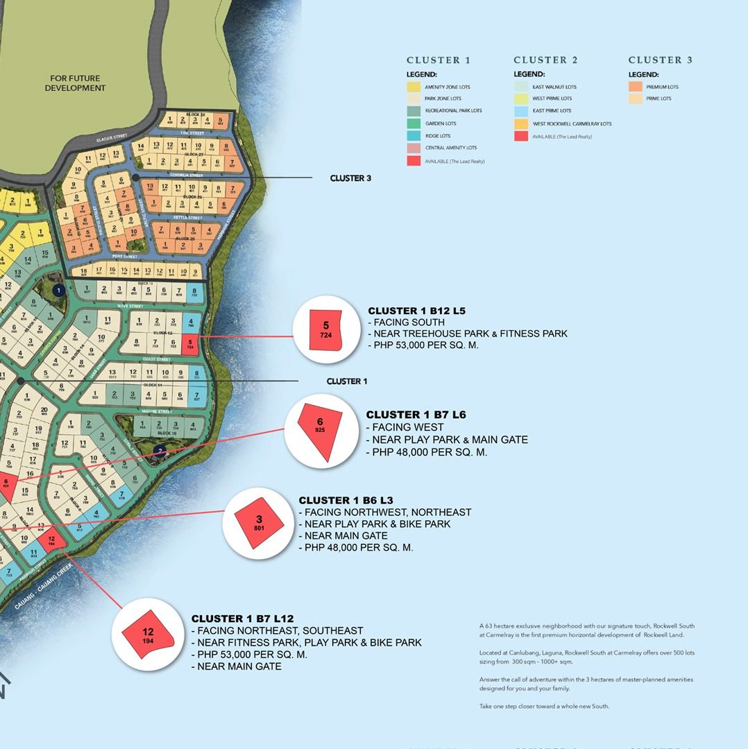 Rockwell South at Carmelray Lots for Sale Nuvali Laguna Calamba Laguna ...