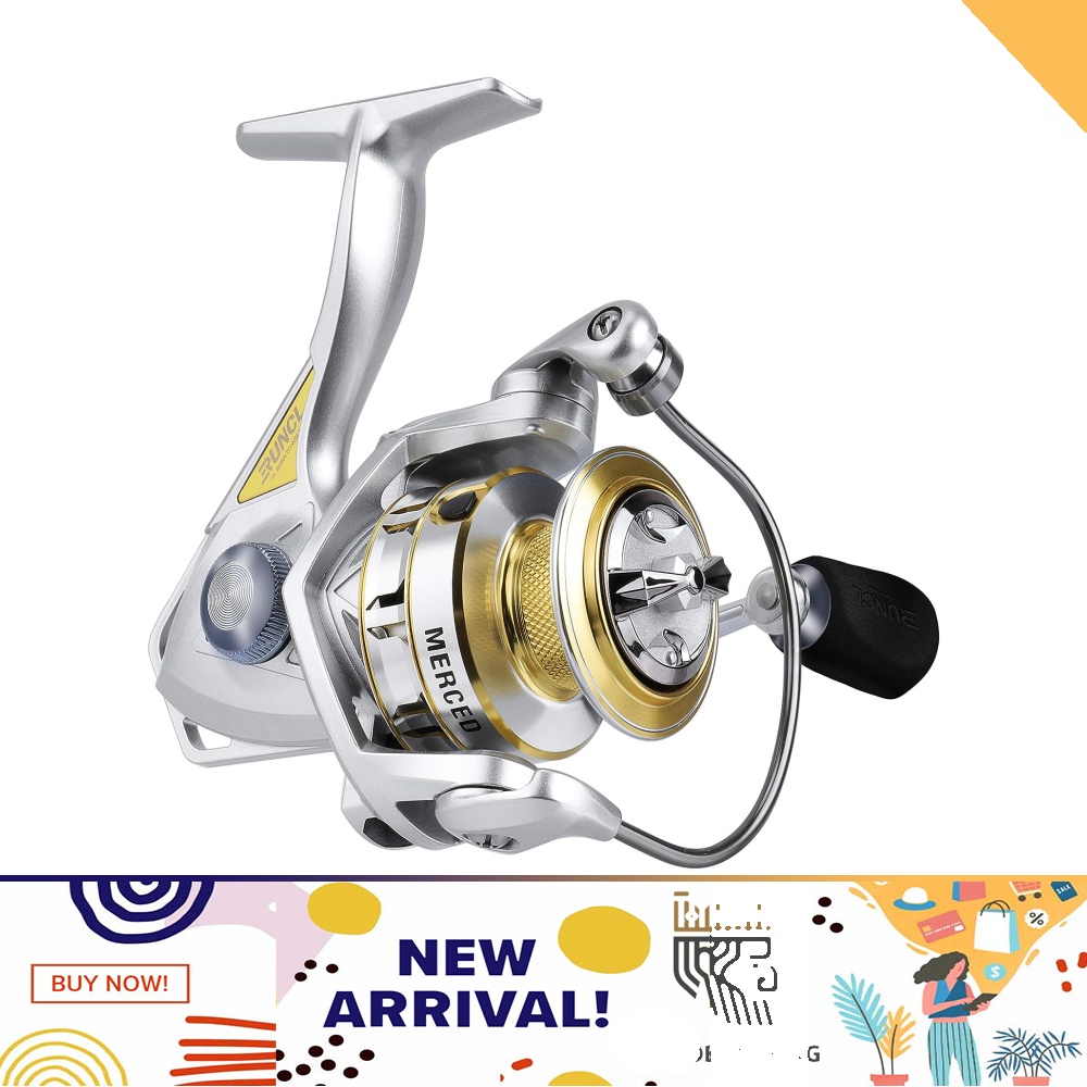 RUNCL Spinning Fishing Reel Merced, Spinning Reel - 10+1 HPCR Ball ...