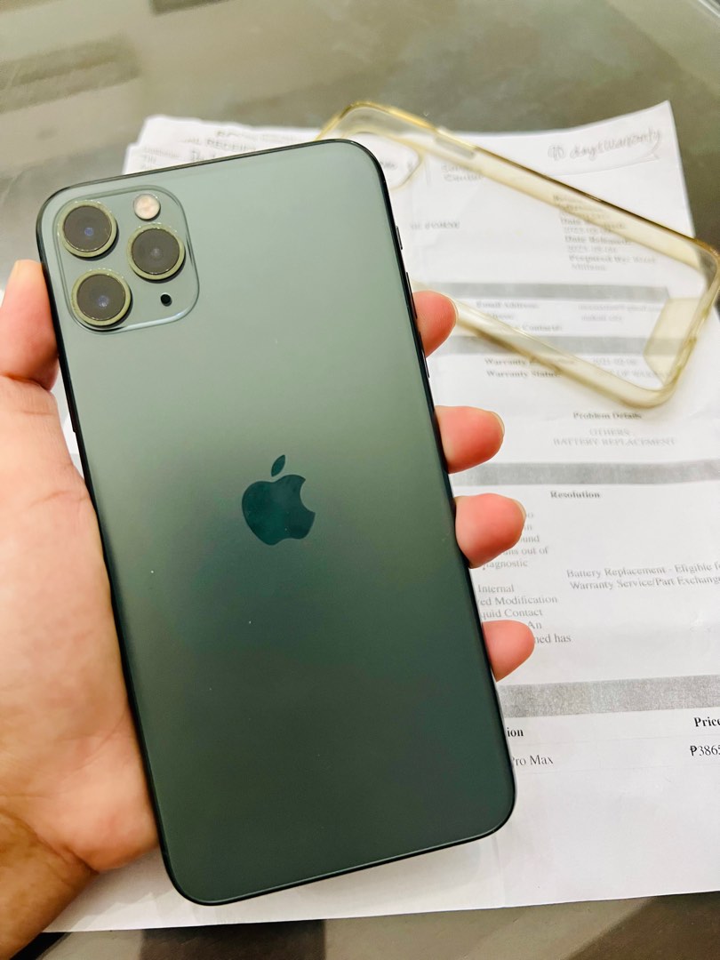 Sale or Swap Iphone 11 pro max 64gb smartlocked midnight green, Mobile ...