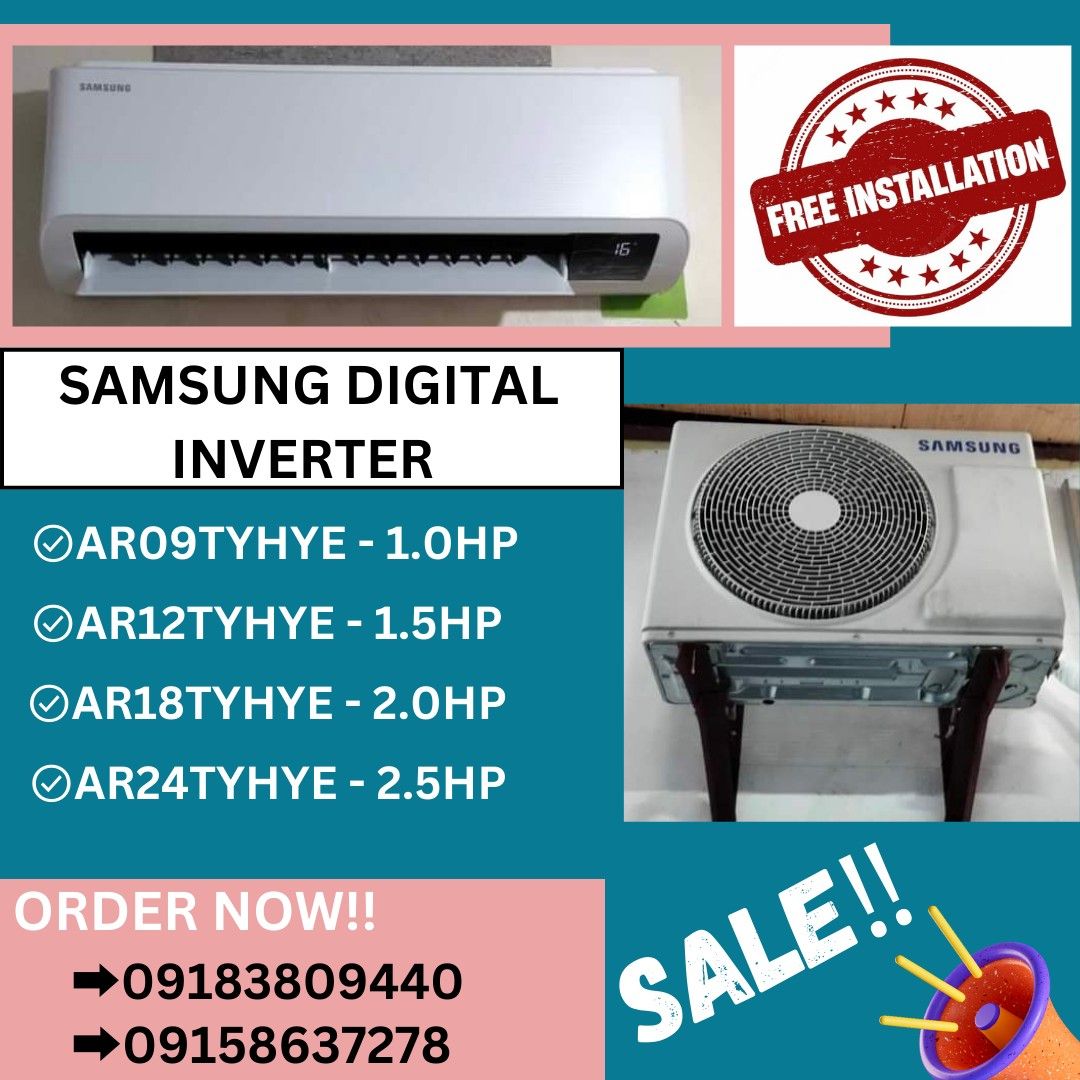 Samsung Digital Inverter Split Type Aircon Tv And Home Appliances Air