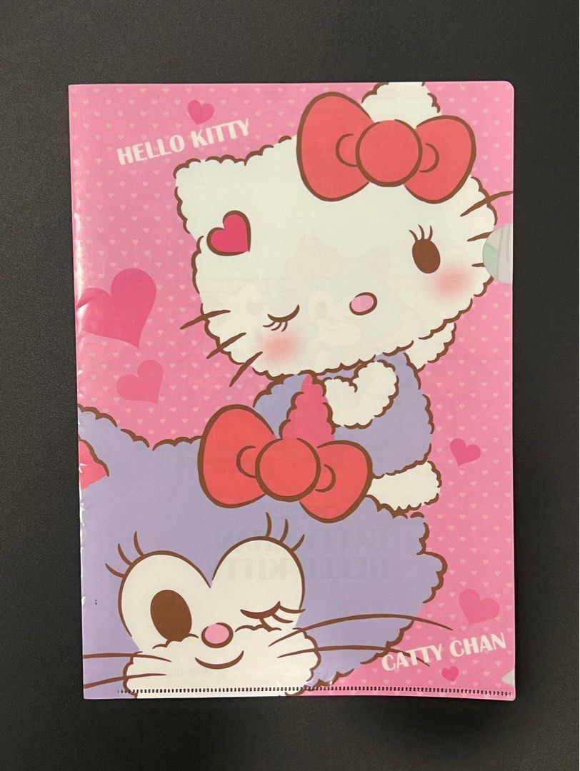 Sanrio Hello Kitty & Catty Chan A4 File Holder, Hobbies & Toys ...