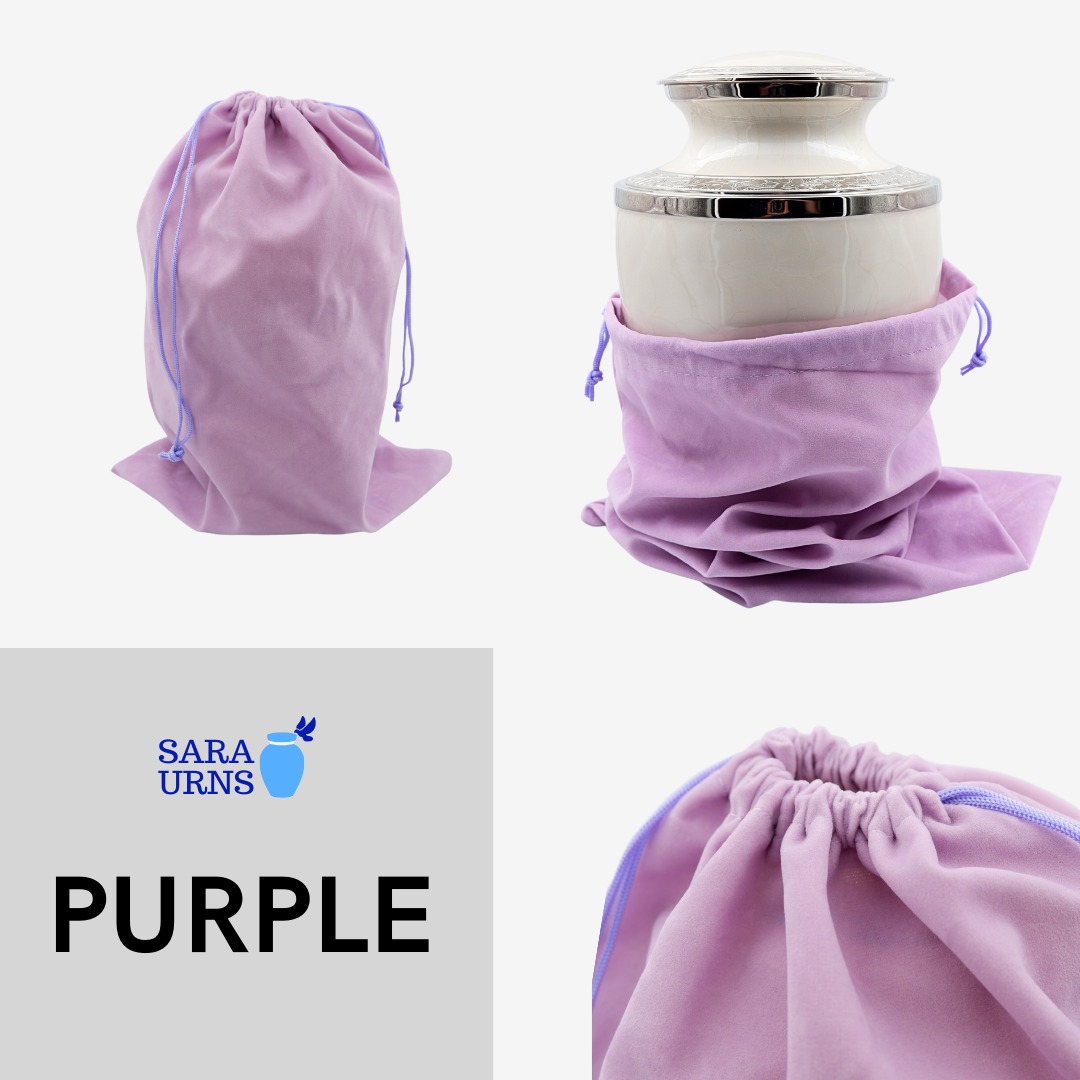 [saraurnsph] Purple Urn Pouch Velvet Urn Bag Urn Cover for Protection ...
