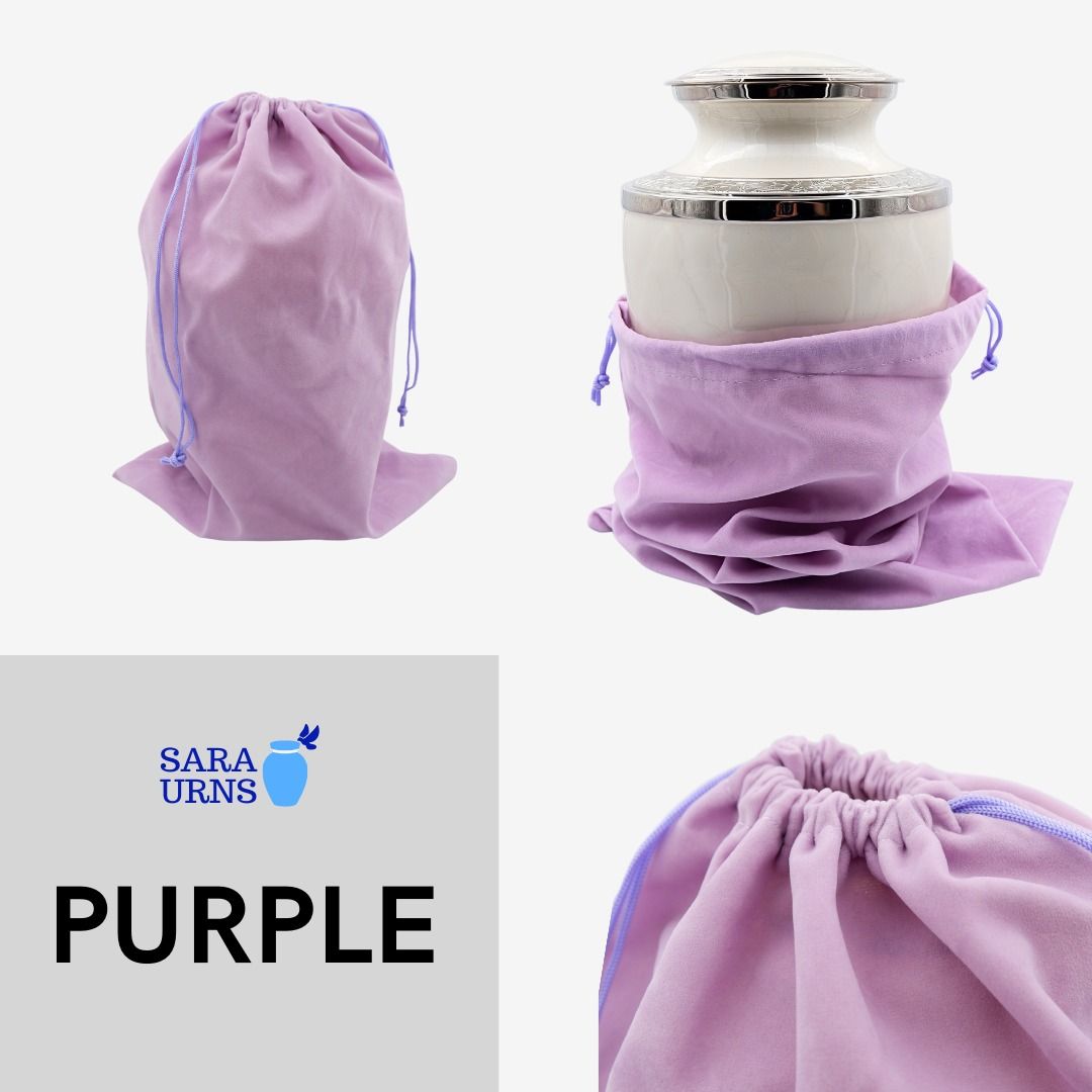 [saraurnsph] Purple Urn Pouch Velvet Urn Bag Urn Cover for Protection ...