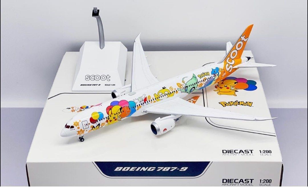 Scoot Airlines Boeing 787-9 (Pokemon Livery) 1:200, Hobbies & Toys, Memorabilia & Collectibles ...