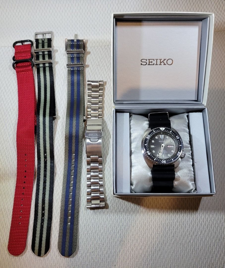 Seiko Prospex Turtle Sunburst Gray Dial 200M Divers Automatic Watch ...
