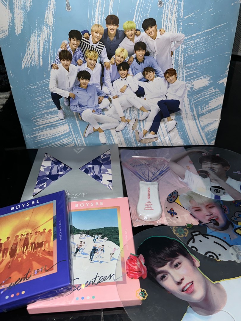 Seventeen Merch Bundle Album Fan Lightstick, Hobbies & Toys ...