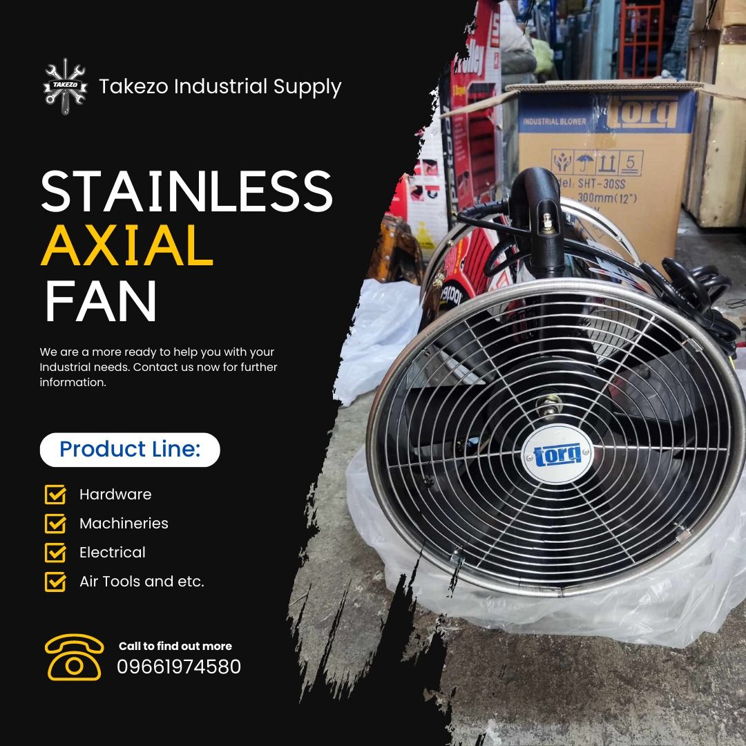 STAINLESS AXIAL FAN, Commercial & Industrial, Industrial Equipment on ...