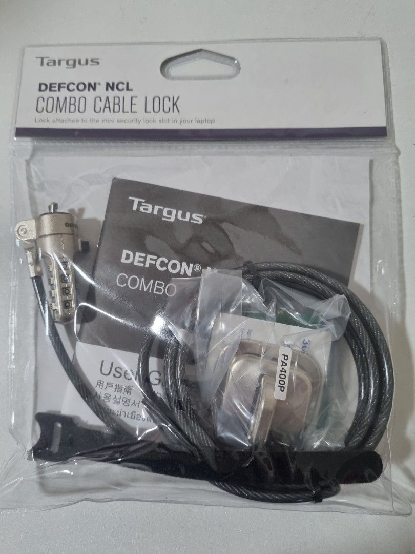 Targus Defcon NCL Combo Cable Lock, Computers & Tech, Parts ...