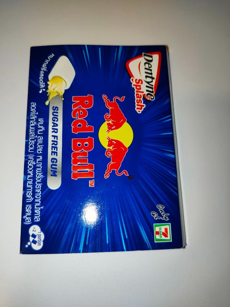 Thai Red Bull Dentyne candy sugar free gum 🇹🇭 Red Bull 提神口香糖 April 2024 ...