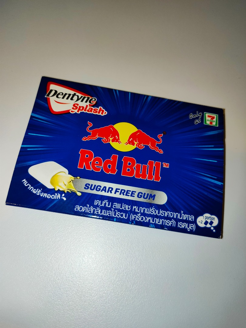 Thai Red Bull Dentyne candy sugar free gum 🇹🇭 Red Bull 提神口香糖 April 2024 ...