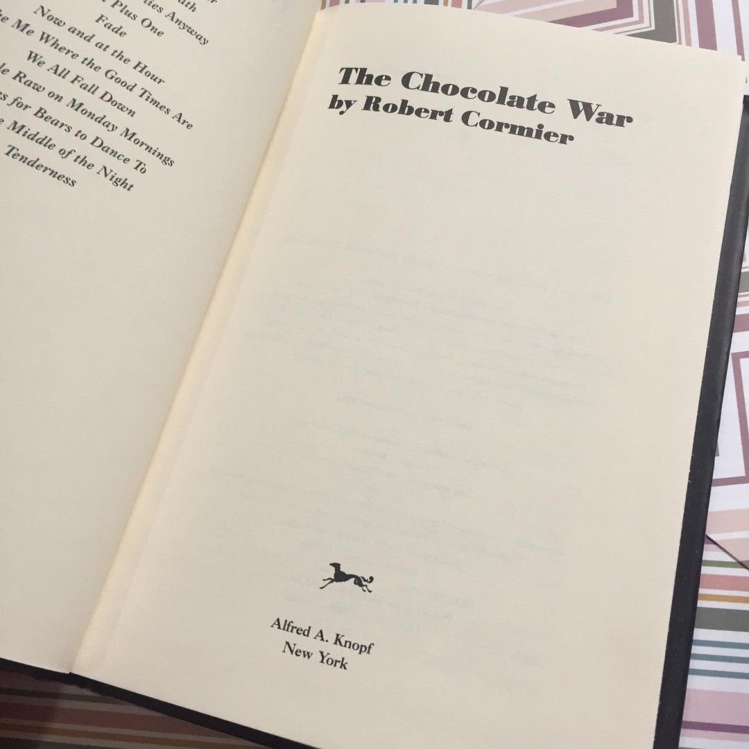 The Chocolate War by Robert Cormier on Carousell
