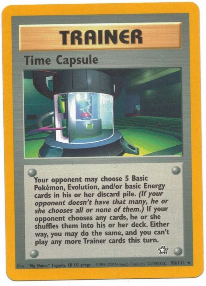 Time Capsule 90/111 Rare Neo Genesis Trainer Pokemon Card TCG Vintage ...