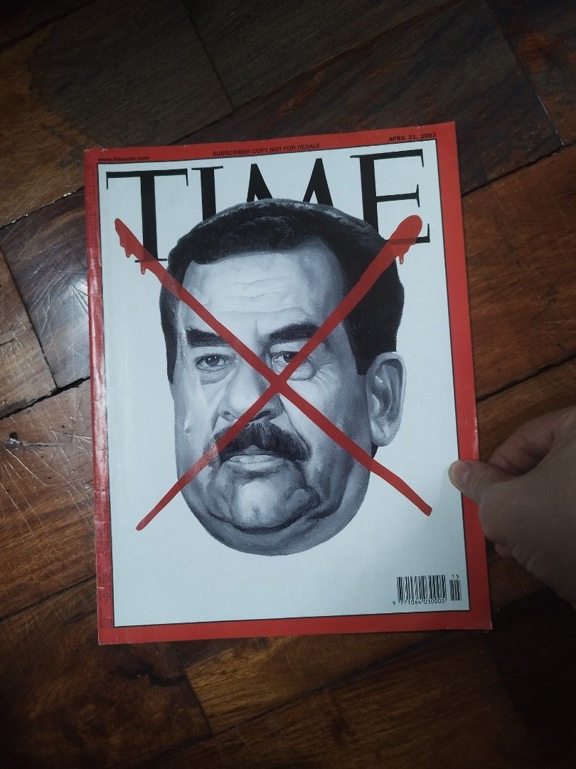 Time Magazine Saddam Hussein X Face Issue April 21 2003 No Label ...