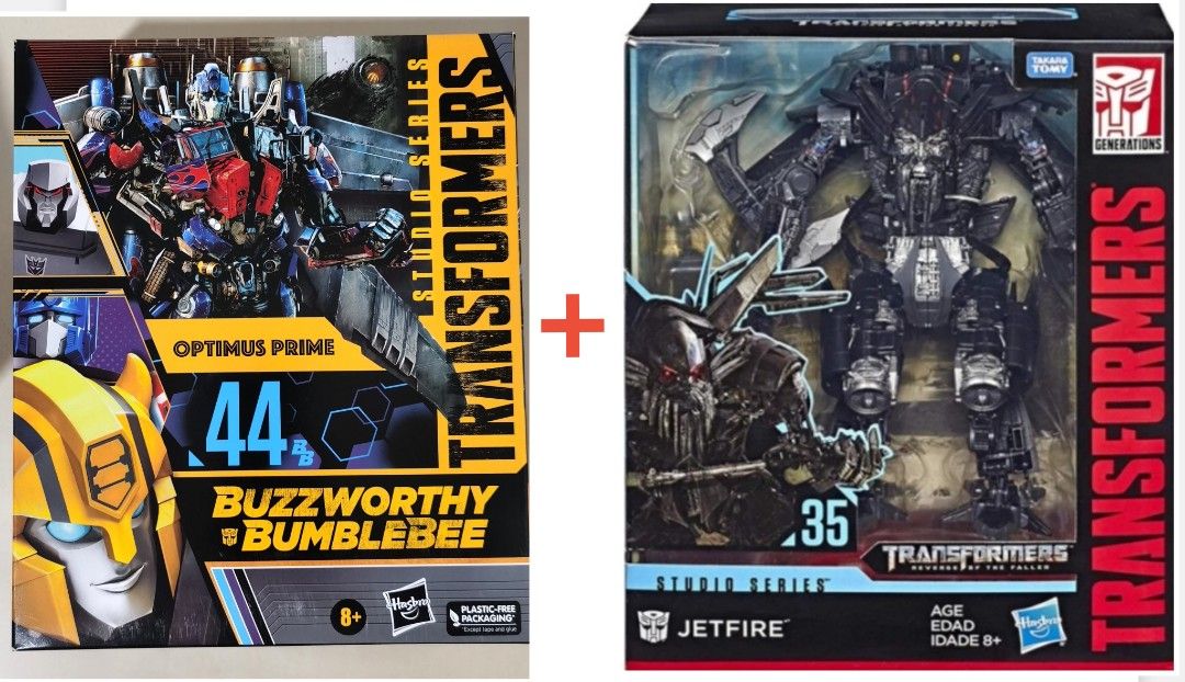 Transformers Studio Series SS 35 Jetfire and Buzzworthy Bumblebee BB44 ...
