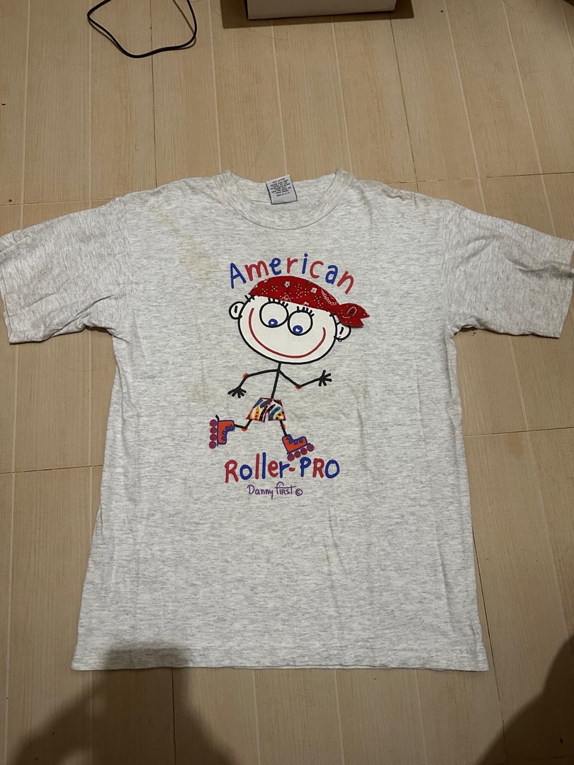 Vintage 90s Danny First American Roller-Pro Tshirt, Men's Fashion, Tops ...