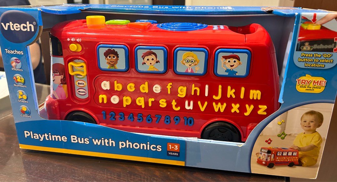 Vtech Playtime Bus with Phonics, Babies & Kids, Infant Playtime on ...