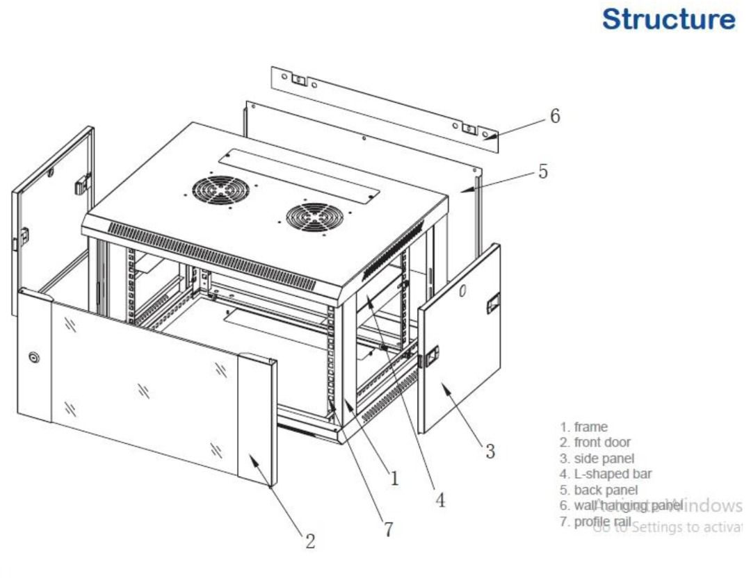 Wall Mount Rack Cabinet 6U 9U 12U 15U 18U Glass Door, Computers & Tech ...