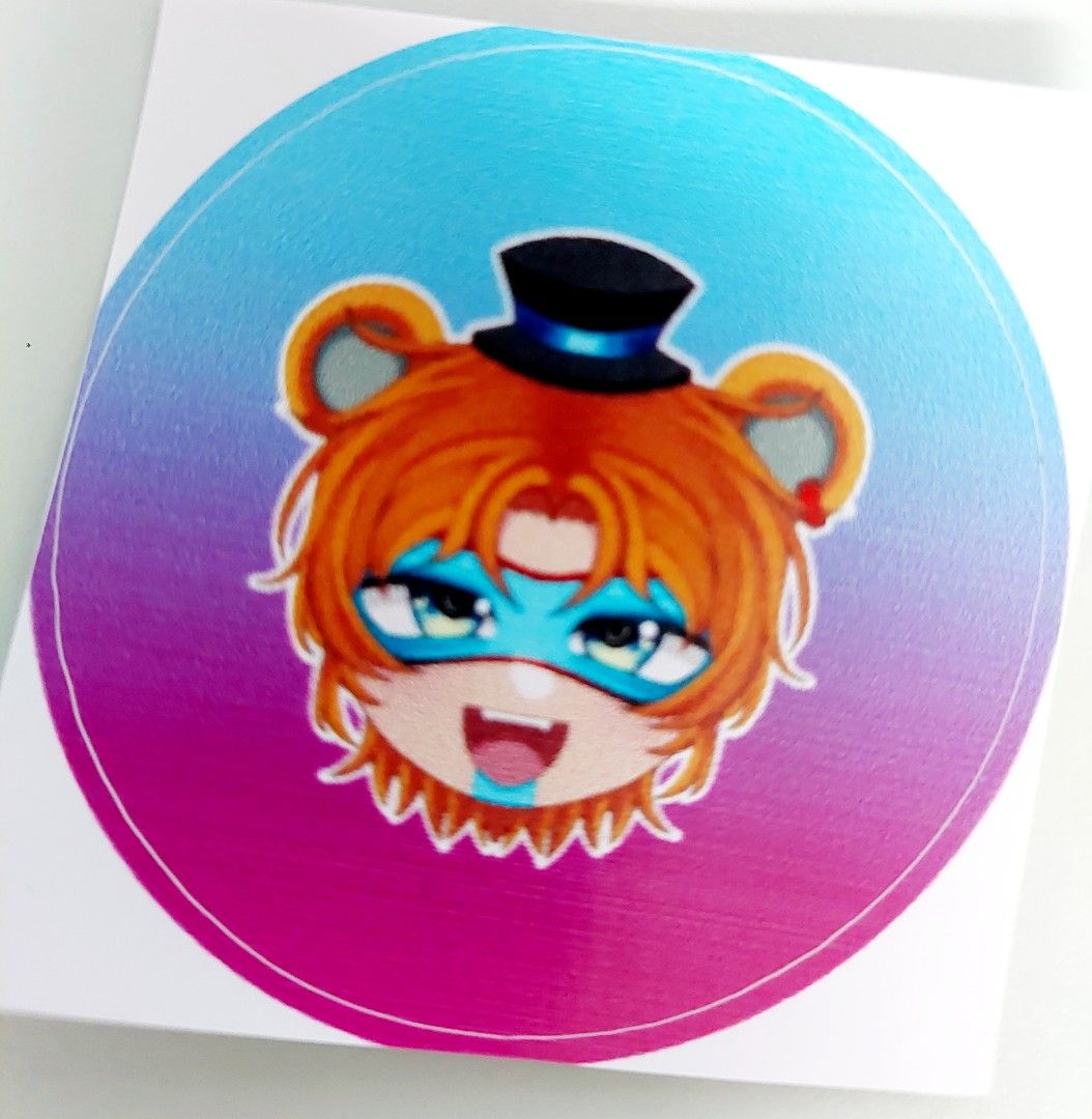 Waterproof Vinyl Sticker 2x2" FNAF Devi's Art Set of 7 on Carousell