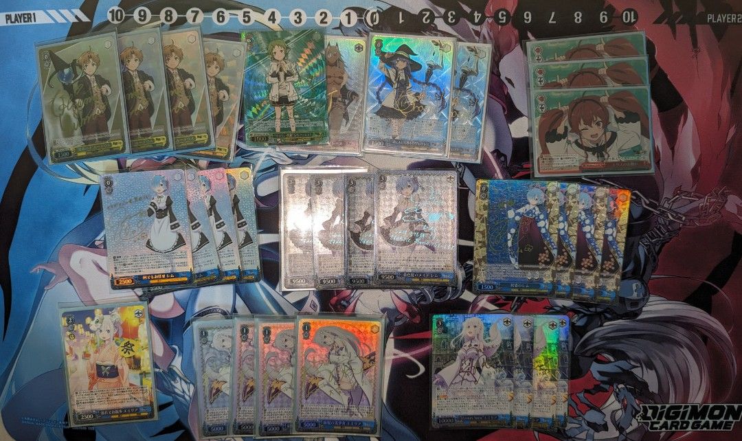 Weiss Schwarz Isekai cards Rezero and Mushoku Tensei SP/RRR, Hobbies ...