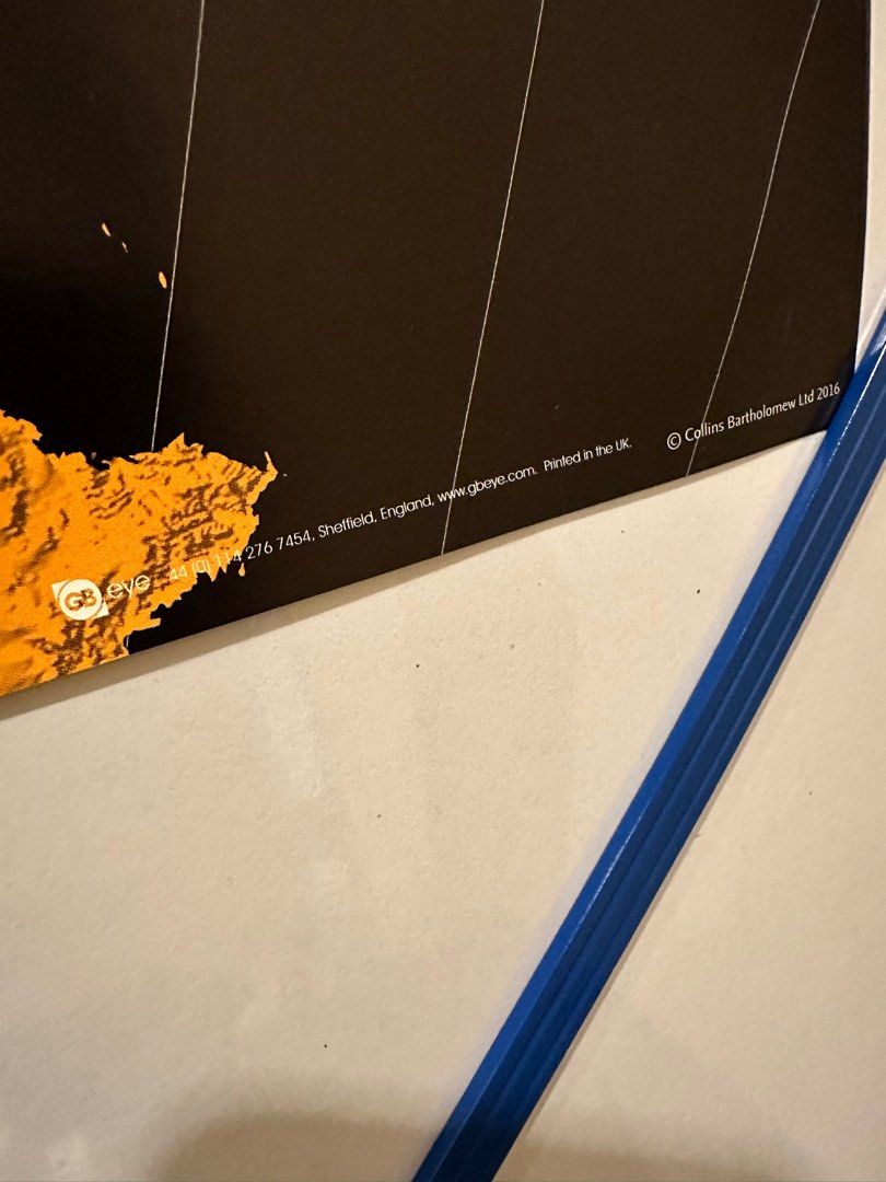 [CLEARANCE] World Map Dark Background Licensed Poster (61 x 91.5 cm ...