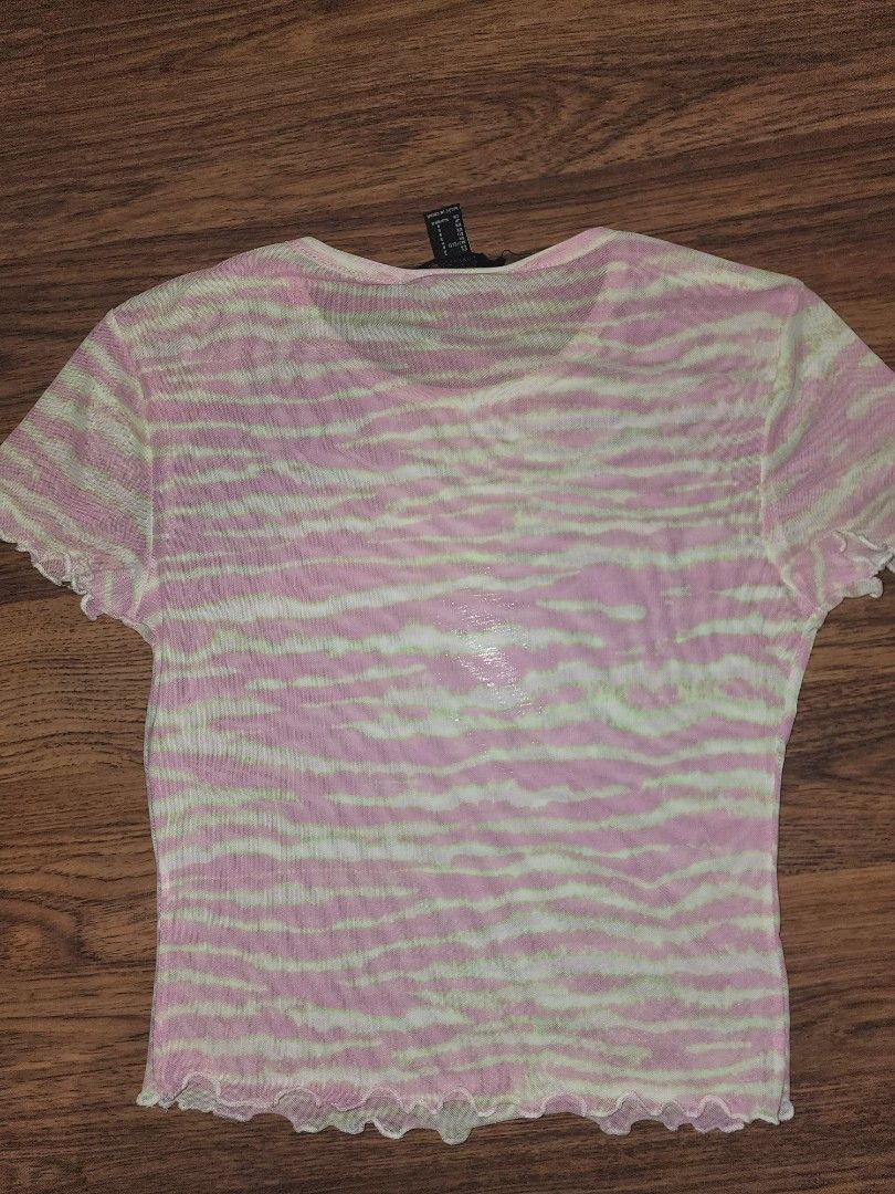 Y2k crop translucent layer top, Women's Fashion, Tops, Blouses on Carousell