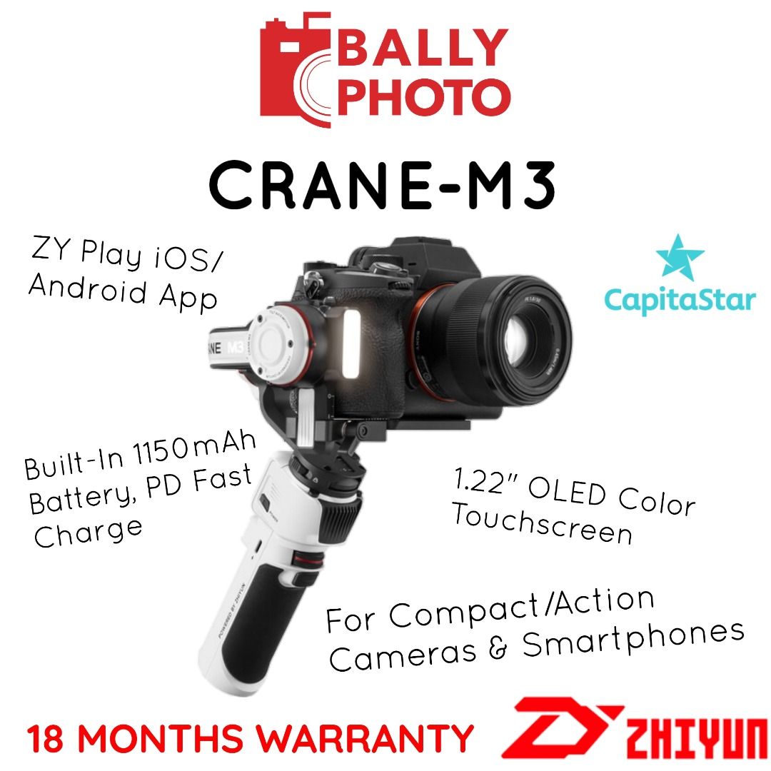 Zhiyun CRANE-M3 3-Axis Handheld Gimbal Stabilizer (Standard Kit ...