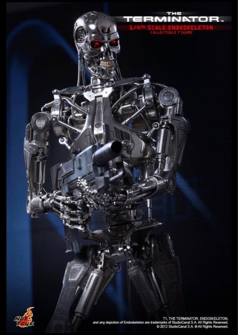 1/4 Hot Toys QS002: The Terminator – Endoskeleton, Hobbies & Toys, Toys ...