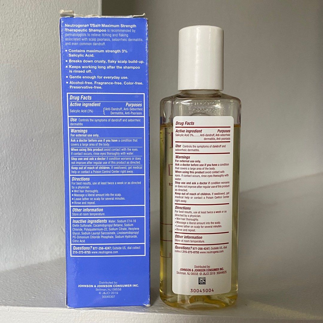 Authentic Neutrogena T/Sal Therapeutic Shampoo - Scalp Build-up Control ...