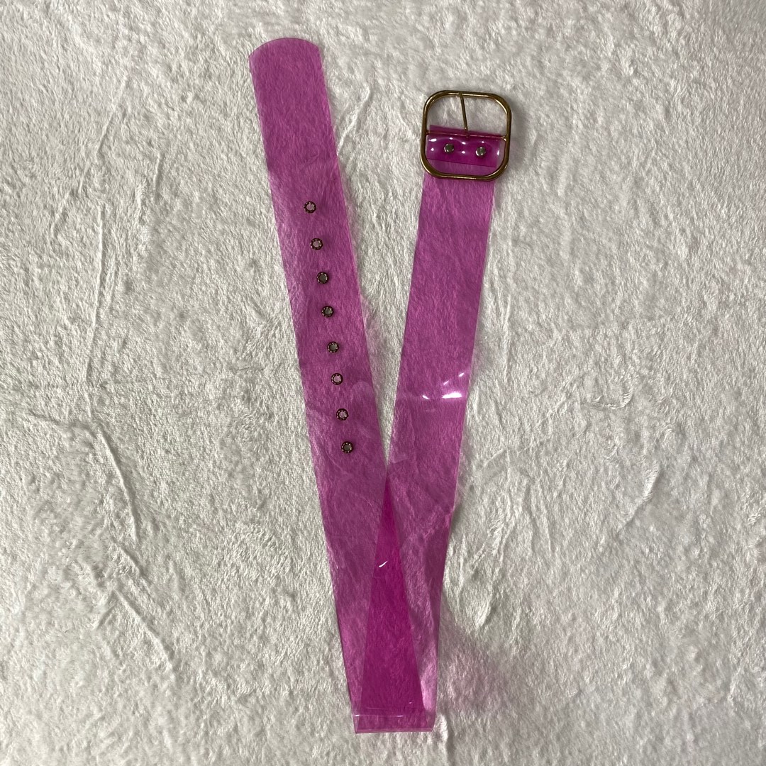 2000s funky clear pink belt | 90s 00s y2k vintage coquette rock punk ...