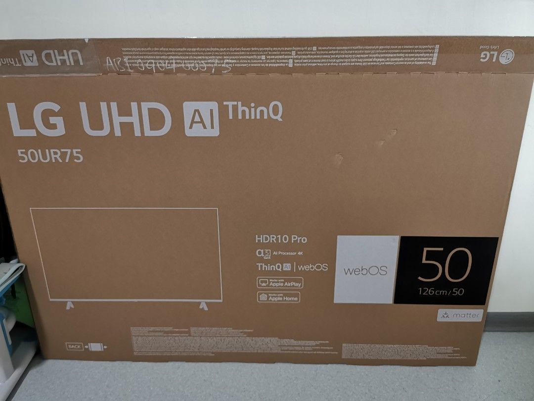 Empty 50 inch TV box, TV & Home Appliances, TV & Entertainment, TV on ...