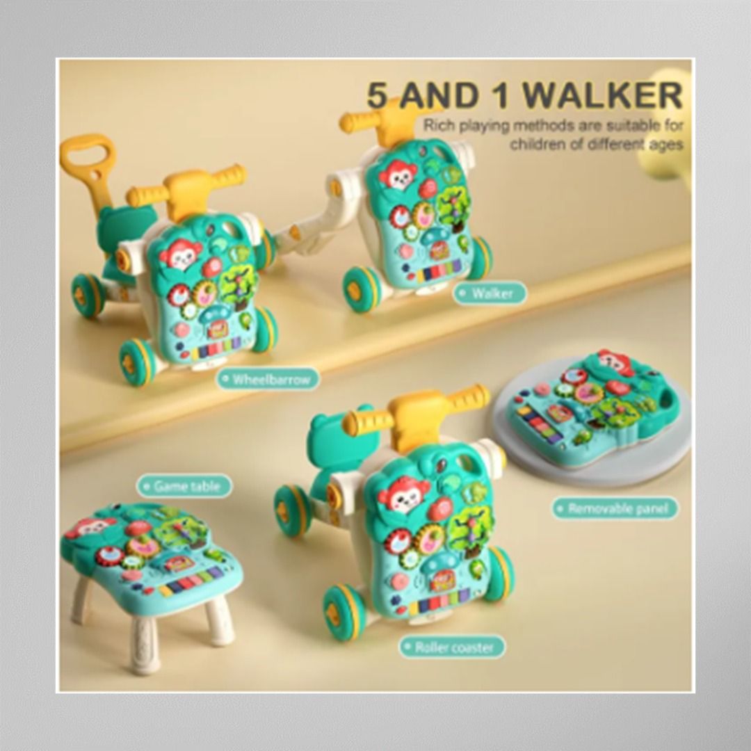 5 in 1 Multifunctional push walker Musical Baby Push Walker trolley ...