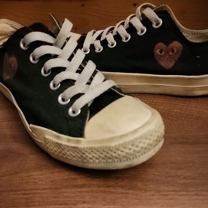川久保玲 cdg comme des garcons 愛心 converse 帆布鞋 play 聯名 經典 百搭 #23衣櫃出清, 他的時尚 ...