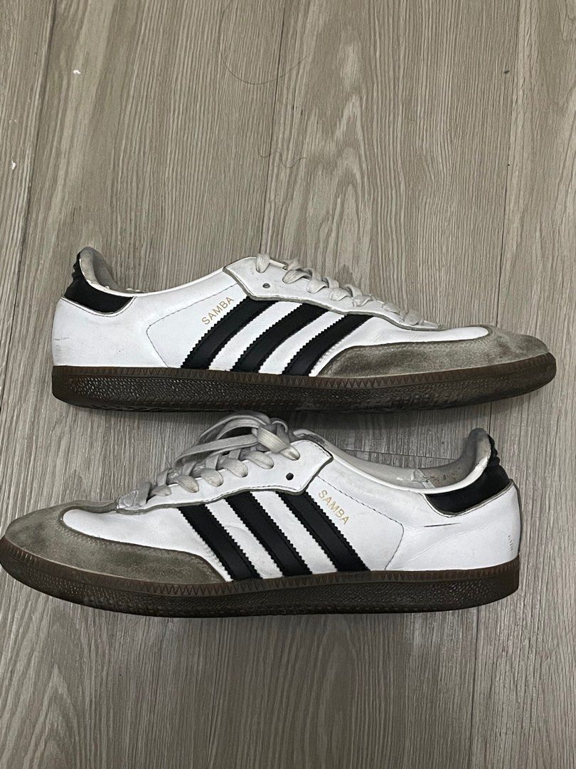 Adidas Samba white, Men's Fashion, Footwear, Sneakers on Carousell